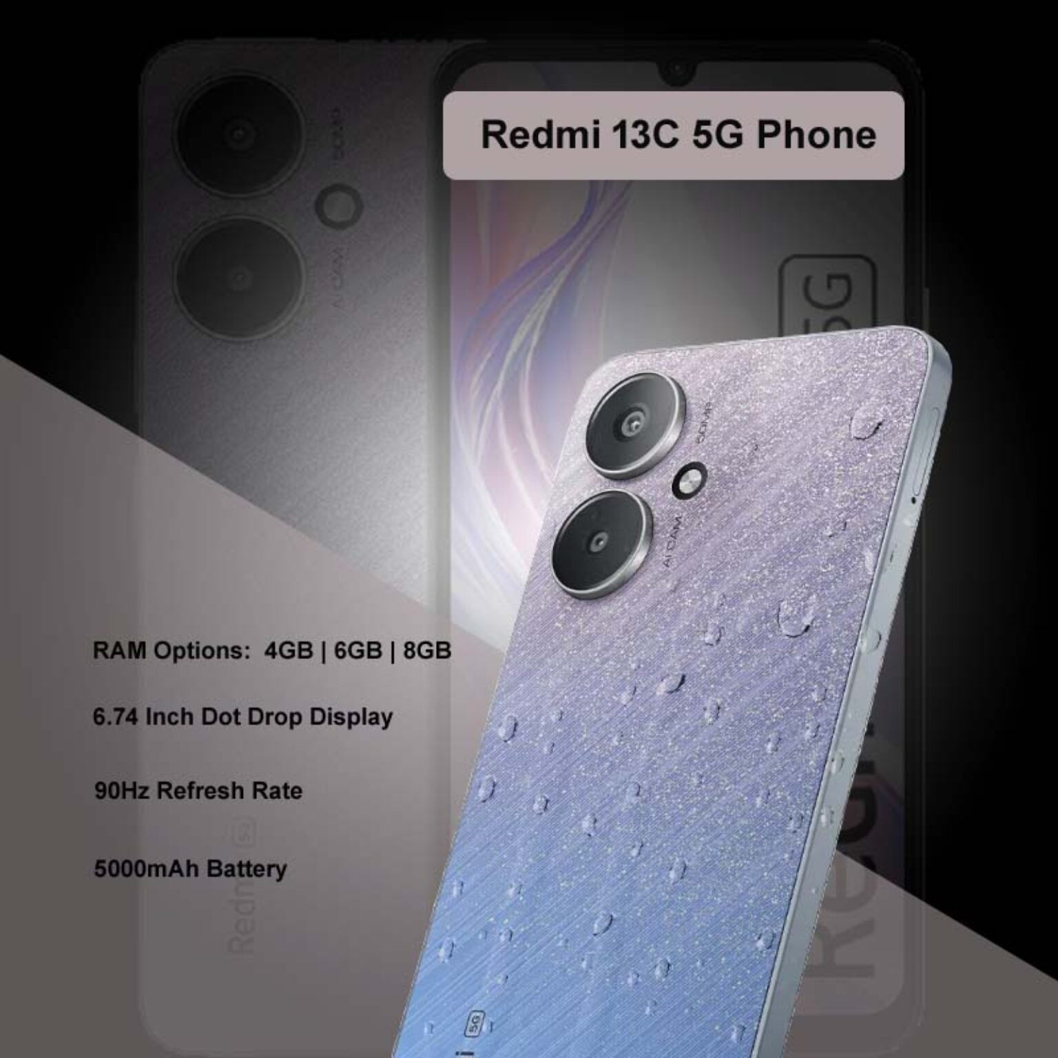 Redmi 13C 5G Phone with Powerful Dimensity 6100+ Processor